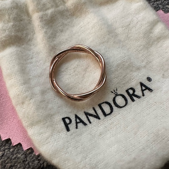 Pandora | Jewelry | Pandora Sparkling Twisted Lines Ring | Poshmark